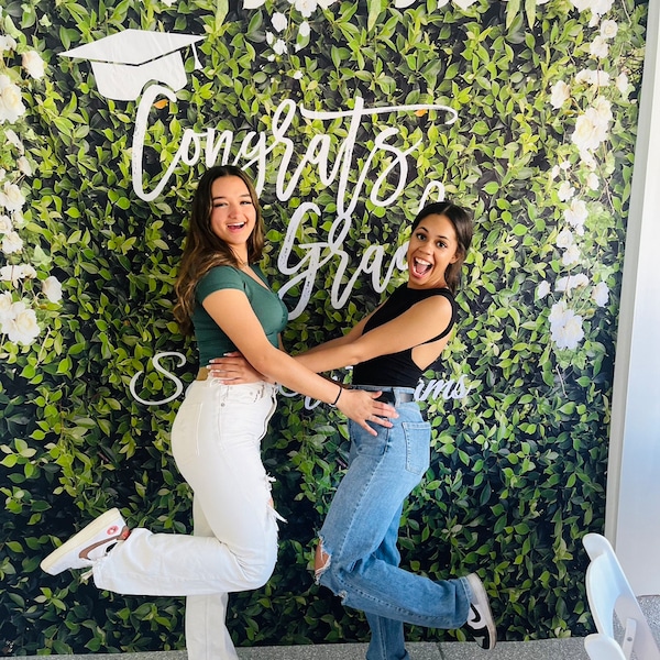 Grass Wall Graduation Backdrop, Fabric Hedge Wall Backdrop, Graduation ...