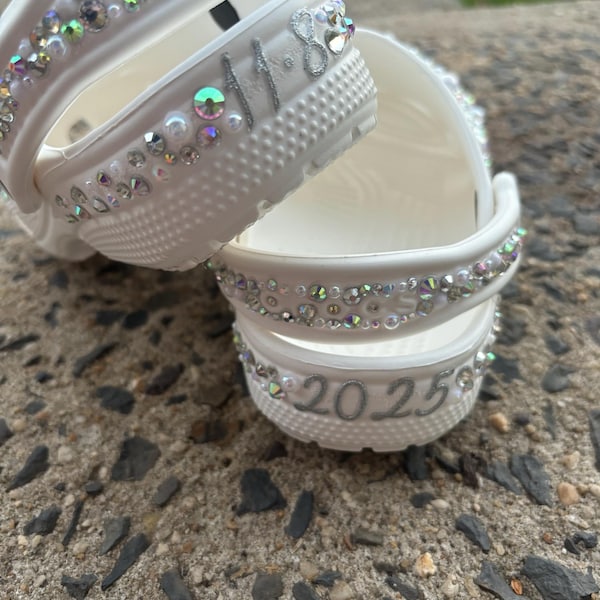 Luxury Bedazzled Wedding Crocs: Personalized Crystal Shoes - Etsy