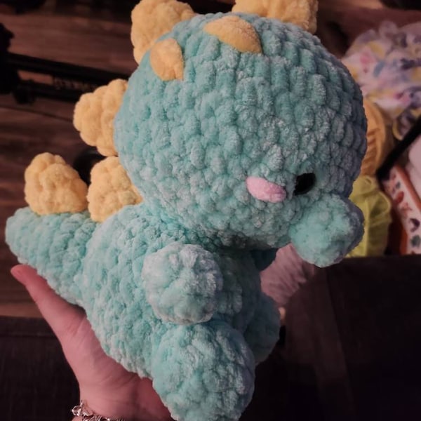 2in1 Crochet Pattern - Chubby Dino, Sunflower Dino, Strawberry Dino ...
