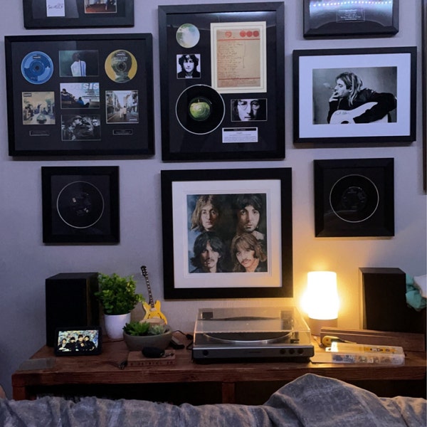 The Beatles Original Handwritten Lyrics Display Framed Montage 1 - Etsy