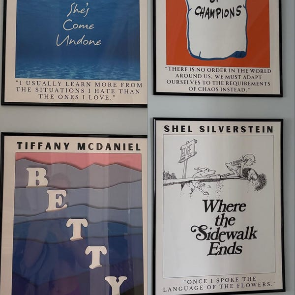 Book Poster Literature Poster Book Cover Wall Art Set 6 Prints | Home ...