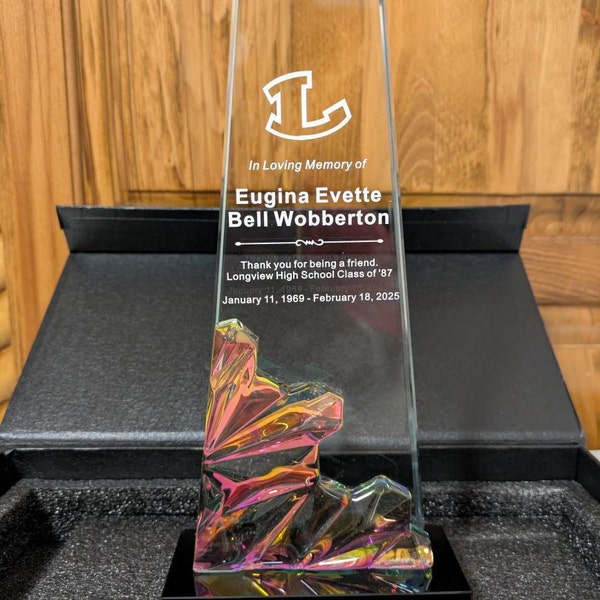 Personalized Crystal Award, Retirement Appreciation ,for Manager, Deep ...