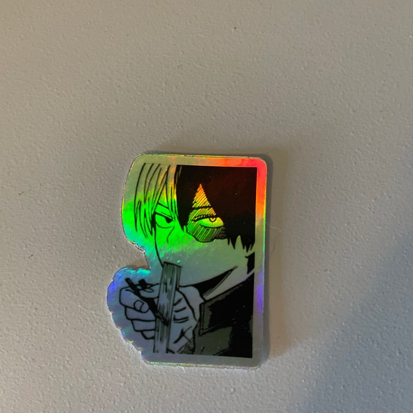 My Hero Holographic Todoroki Shoto Eating Soba Sticker - Etsy