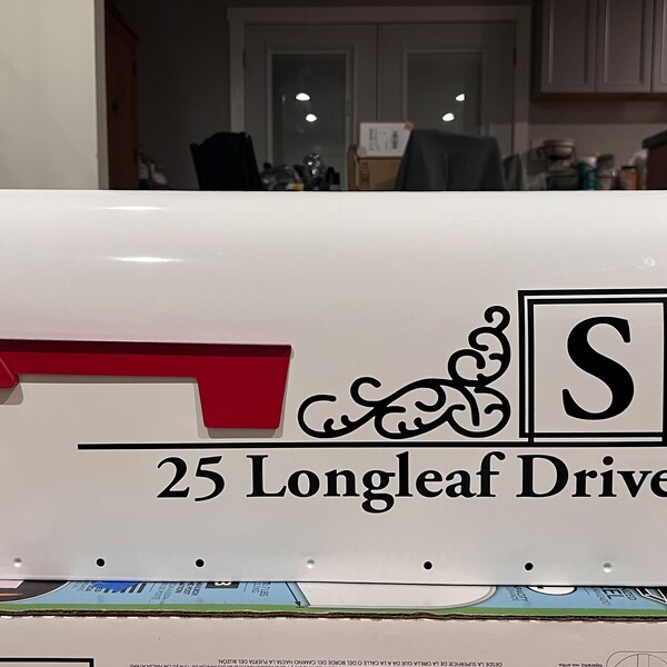 Mailbox Decal #10 - Custom Personalized Vinyl Mailbox Decal - SET OF 2 ...