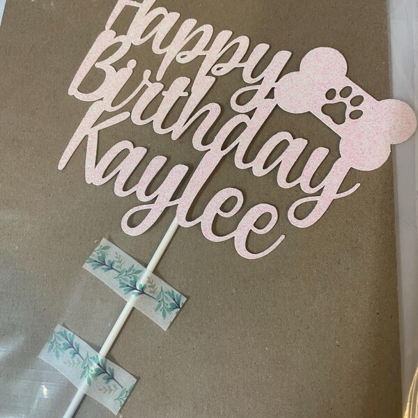 Happy Name Day Cake Topper, Celebration Cake Topper, Glitter Topper ...