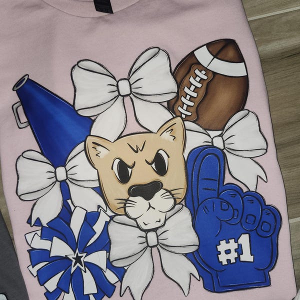 Blue - Football Cheer - Football Digital PNG - Sports Digital Design ...