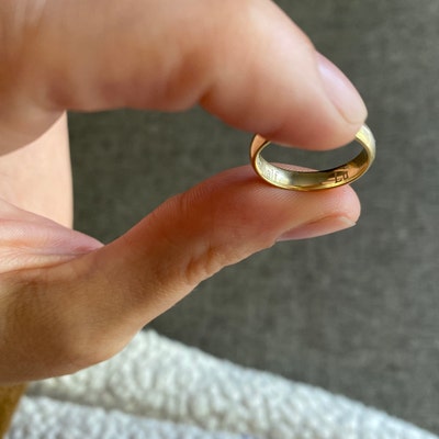 Personalized Sterling Silver Yellow Gold Plated Promise Ring Free ...