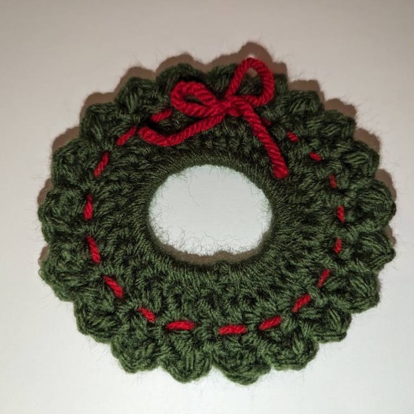 Christmas Wreath Crochet Coaster Pattern - Etsy