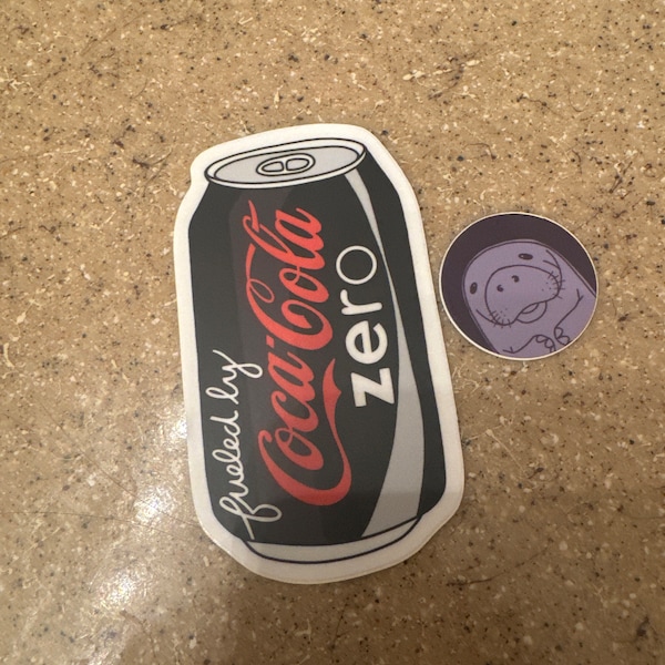 Fueled by Coke Zero Sticker | Waterproof Vinyl Sticker | Soda Sticker ...
