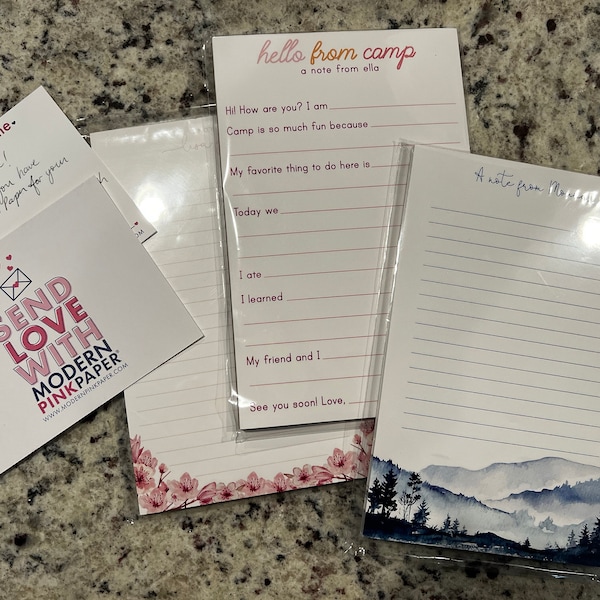 Girls Personalized Notepad for Summer Camp, A Note From Notepad for ...