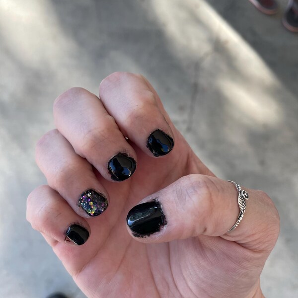 CLOUT- Black Nail Dip Powder, Black Dip Powder, Nail Dip, Dip Nails ...