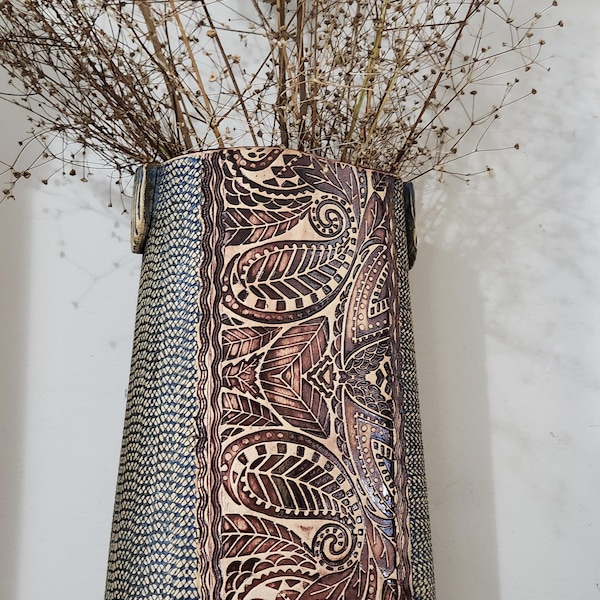 Tall Geometric Vase Shaped Like a Dreamtime Seaside Villa - Etsy