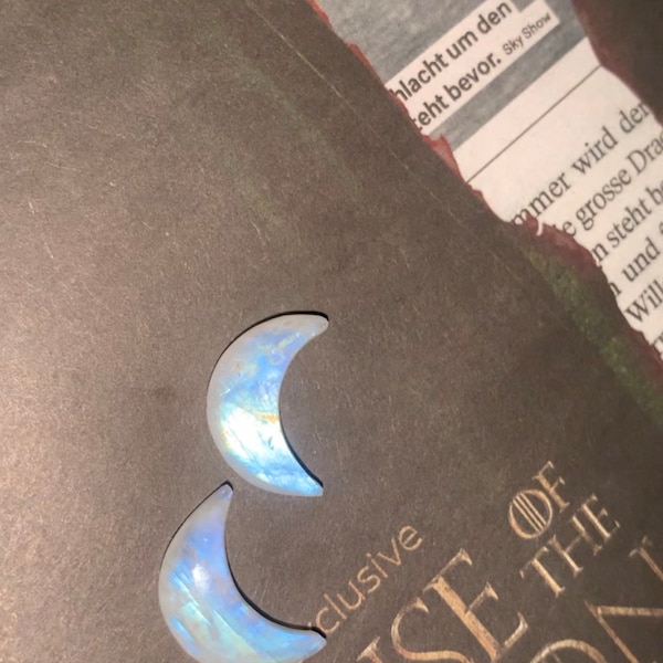 Flashy Rainbow Moonstone Smooth Cresent Moons, Natural Rainbow ...