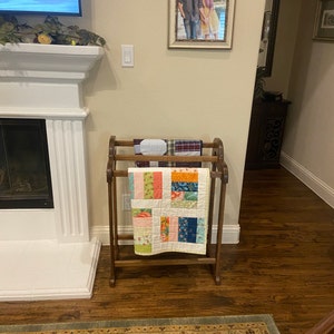 60 Tall Oak Ladder Quilt Rack 6 Different Widths | Etsy