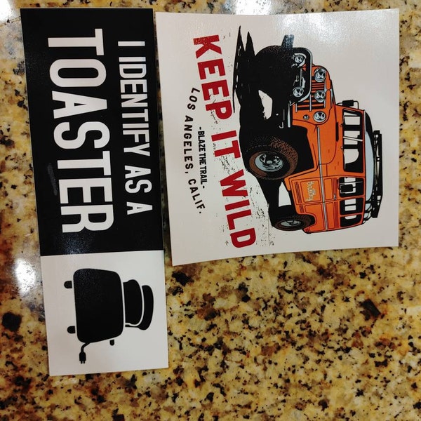 I Identify as A Toaster Bumper Sticker Decal With Flames for Scion Xb ...