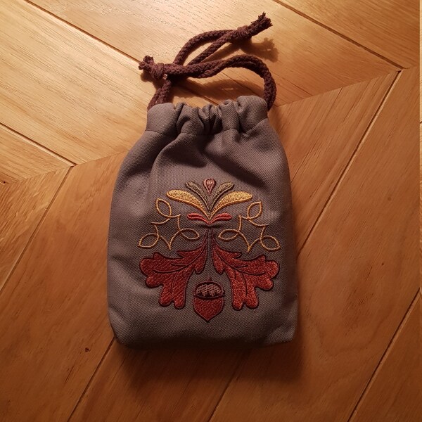Embroidered Magic Pouch With a Celtic Motif. Pagan Wiccan Druid Style ...
