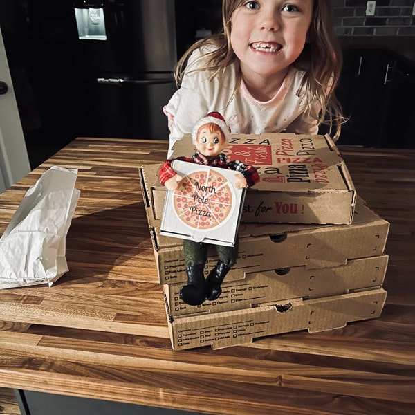 Pizza Night With Elf! Cute Box With "pizza" Sticker on the Inside. Elf ...