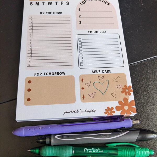 Daily Planner Notepad, to Do List Notepad, 50 Sheet Planner Notepad ...