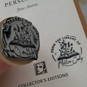 BOOK STAMP Custom Library Stamp Embosser Stamp From the Library of ...