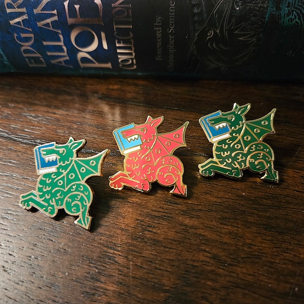 Book Wyrm Enamel Pin - Bookish Gift - Bookish Enamel Pin - Gifts for ...