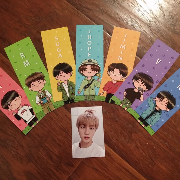 Bts Bookmarks / Rm / Jin / Suga / Jhope / Jimin / V / Jk - Etsy