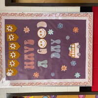 Boho Bulletin Board Kit, Retro Classroom Decor Valentine Bulletin Board ...