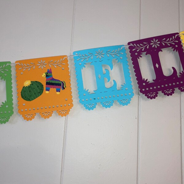 White Alphabet & Numbers, Papel Picado, Fiesta, Digital Clip Art ...