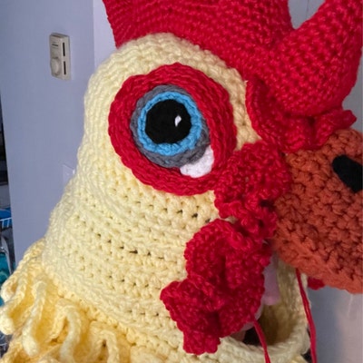 Crochet Chicken Hat Pattern DIGITAL PDF Costume Headpiece Rooster and ...