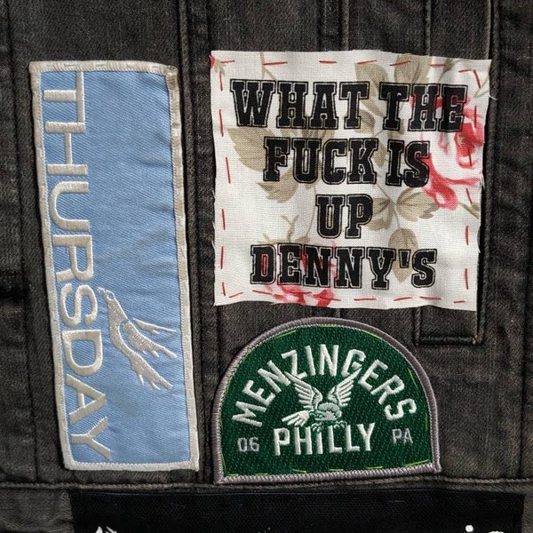 What the Fck is up Dennys DIY Punk Patch Hardcore Patch Canvas Patch - Etsy