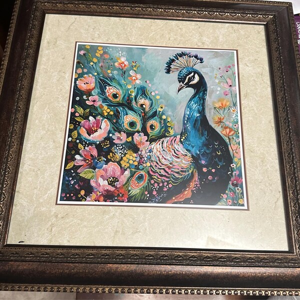 Whimsical Red Bird Print , Whimsical Bird Art, Contemporary Bird Art ...