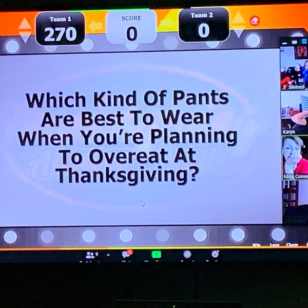 Thanksgiving Answer Battle Game - Fun Trivia Powerpoint Game - Mac PC ...