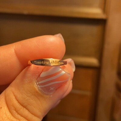 14k Gold Custom Name Ringpersonalized Ringstacking - Etsy