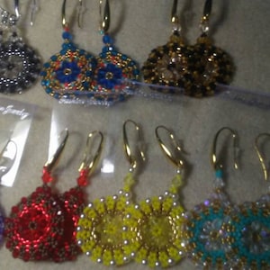 Mandala Earrings Beaded Pattern Tutorial by Deb Roberti digital ...