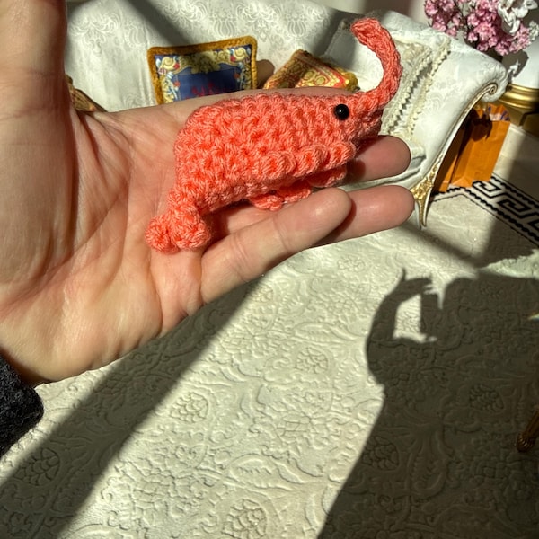 Emotional Support Shrimp | Crochet Animal | Amigurumi Plush | Finished ...