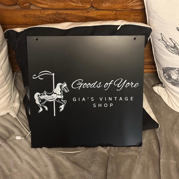 Custom Salon Blade Sign Double Sided Hanging Steel Business Sign ...