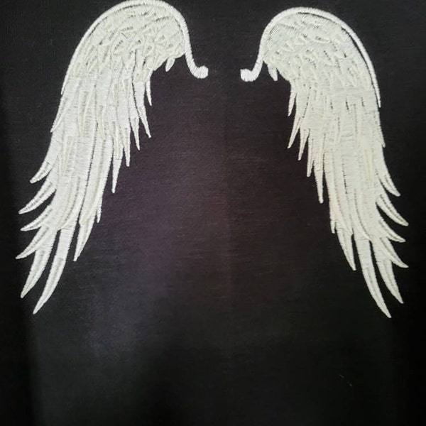 9 Sizes Angel Wings Embroidery Designs, Wing Embroidery Design, Machine ...