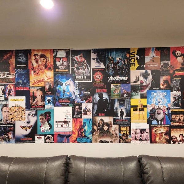 Movie Posters Removable Wallpaper - Traditional Wall Mural - Peel and ...