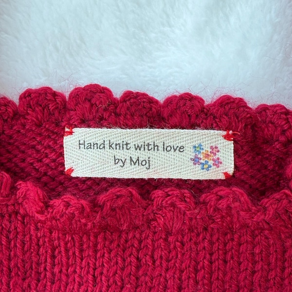 Labels for Hand Knitted Items. Sew in Labels. Personalized Labels. Gift ...