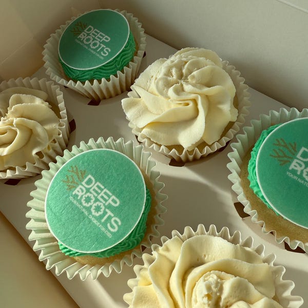 Personalised Logo Edible Cupcake Toppers: Business Branding Birthday ...