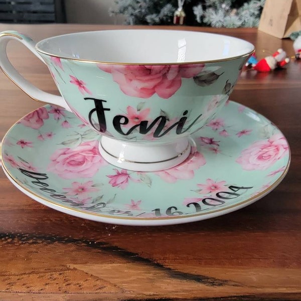 Tea Cup | Personalized Tea Cups | Custom Tea Cup | Tea Lover Gift ...
