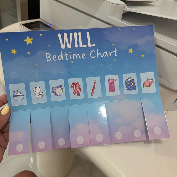 Personalized Kid's Weekly Calendar Flip Chart: Visual Schedule With 75 ...