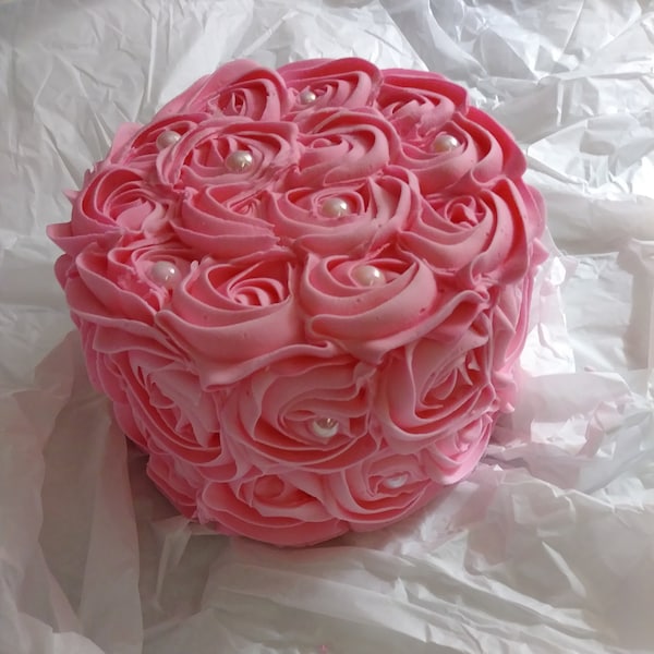 Fake Cakes: Pastel Pink Color. 4x4 Inch/ 8 X 4 Inch - Etsy