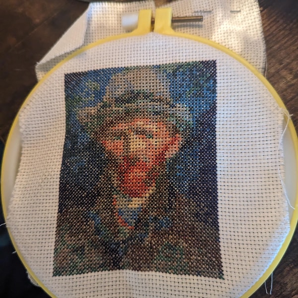 21 Mini Art Cross Stitch PDF Patterns Set, Mini Masterpieces Van Gogh ...