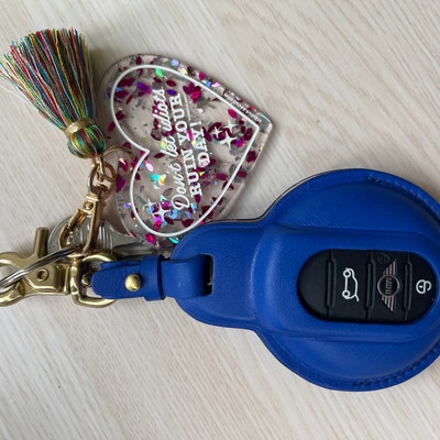 2023 2024 Mini Cooper S JCW Key Fob Cover, Leather Key Case for Keyless ...