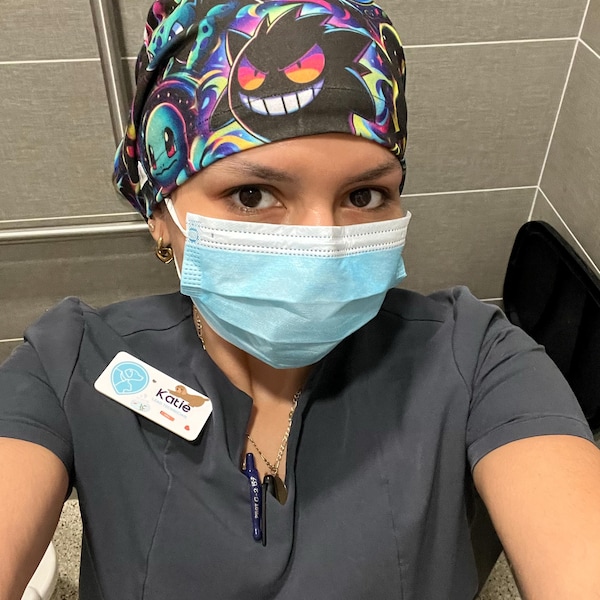 Men's or Women's Medical Scrub Cap - Funny Boba Tapioca Animals Angry ...