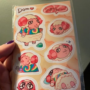 ACNH// Dom Glossy 4x6 Vinyl Sticker Sheet - Etsy