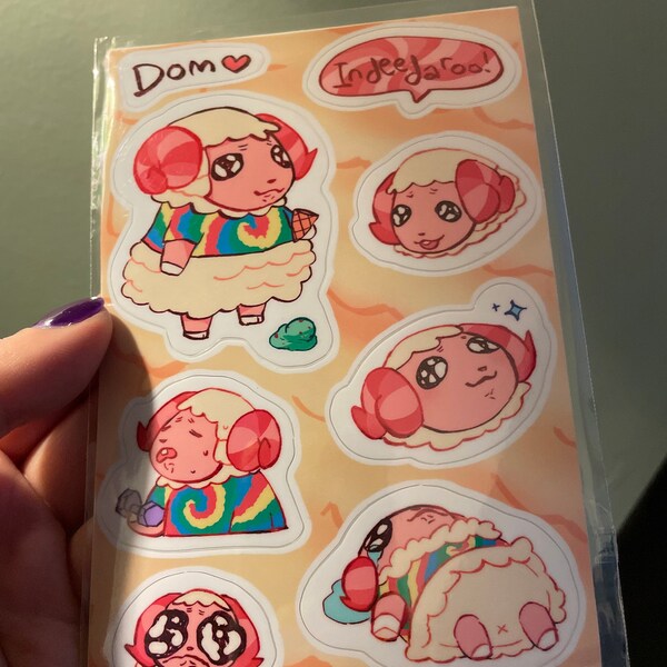 ACNH// Dom Glossy 4x6" Vinyl Sticker Sheet - Etsy