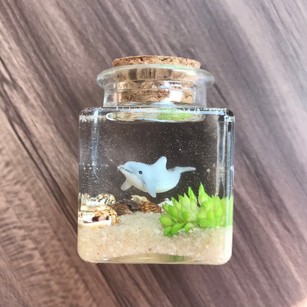 Tiny Dolphin Figurine - Soft Plastic Animal for Diorama or Aquarium ...