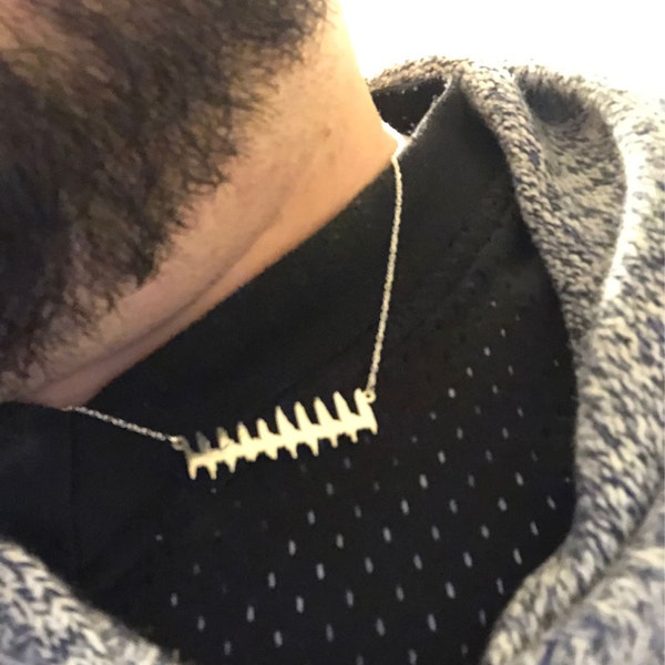 Custom Sound Wave Necklace , Personalized Silver Soundwave Necklace ...