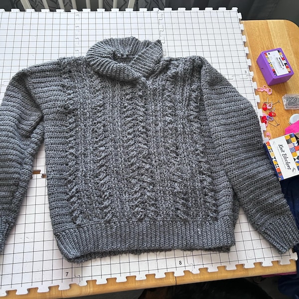 CROCHET PATTERN & VIDEO/ Dapper Dad Pullover, Pdf Digital Download ...